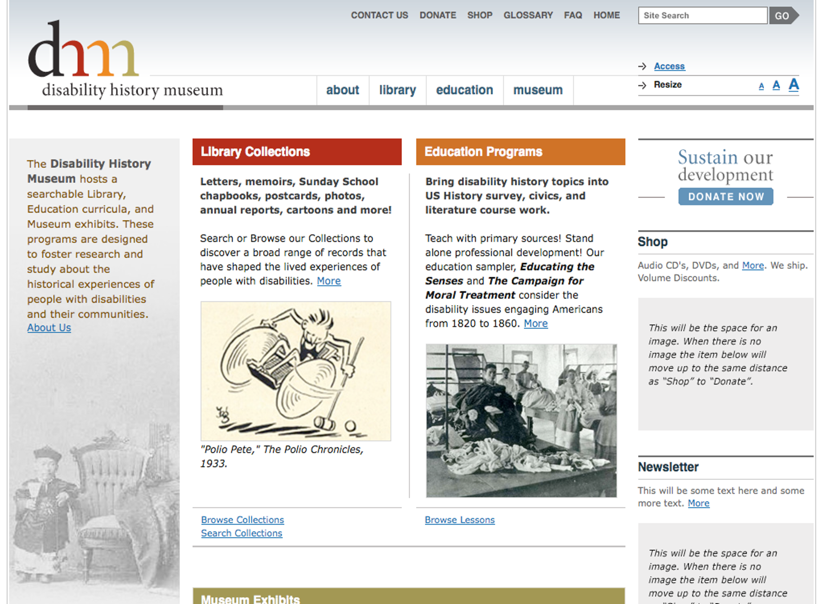 Online Disability History Museum - The Awesome Foundation